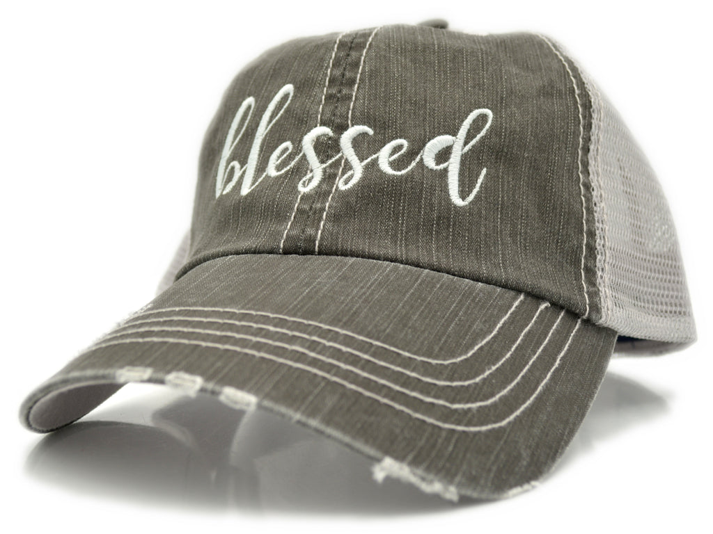 Blessed Embroidered Trucker Hat Faith & Love Collection – amazetopia.com